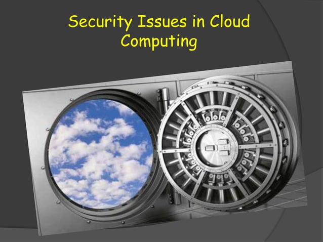 Cloud computing security policy framework for mitigating denial of service attack | PPTX