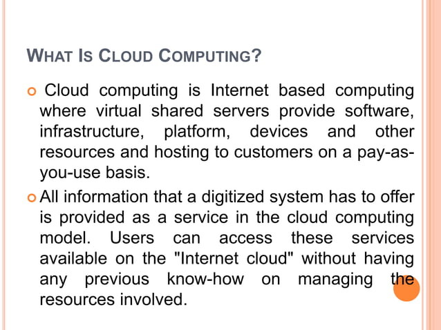 Cloud Computing ppt | PPTX