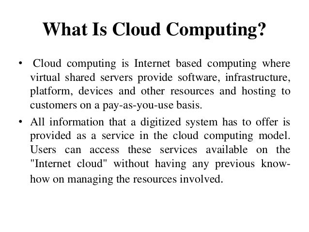 Cloud computing ppt