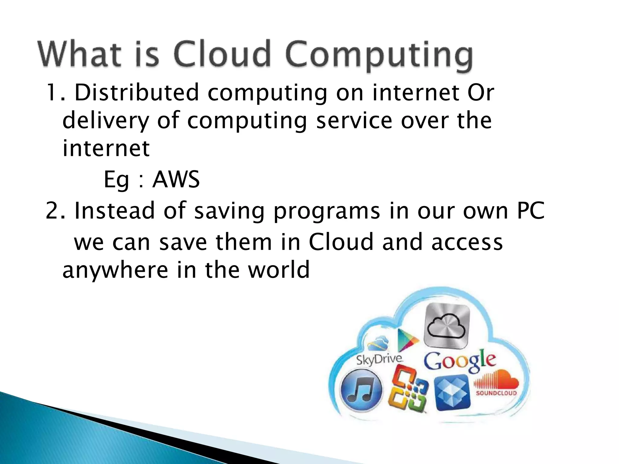 Cloud computing presentation(ppt) | PPTX