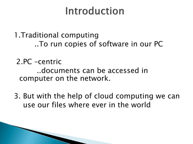Cloud computing presentation(ppt) | PPTX | Cloud Computing | Internet