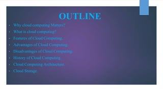 basic concept of Cloud computing and its architecture | PPTX