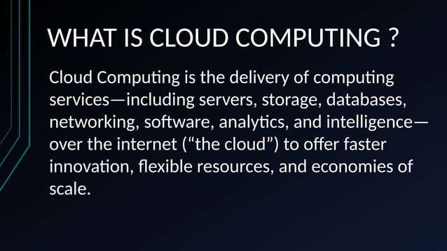 CLOUD COMPUTING PPT.pptx.................................. | PPTX