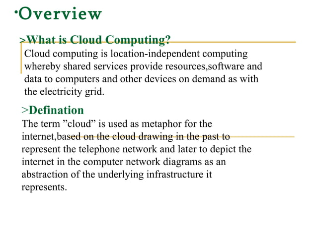Cloud computing ppts | PPT