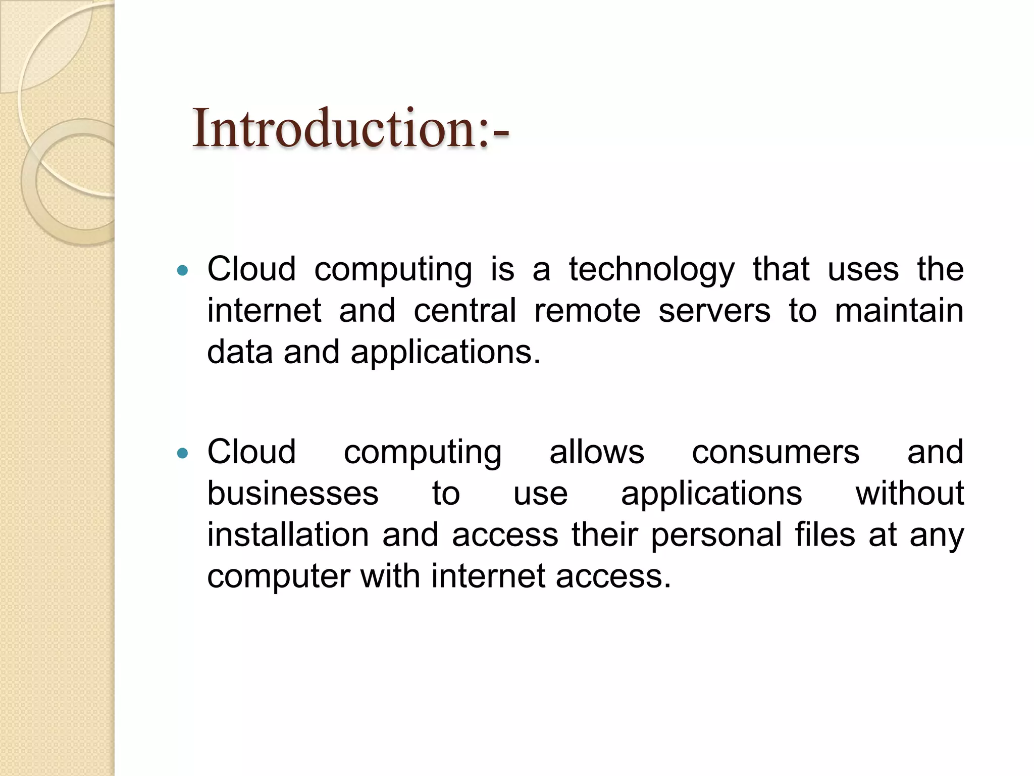Cloud computing presentation | PPTX