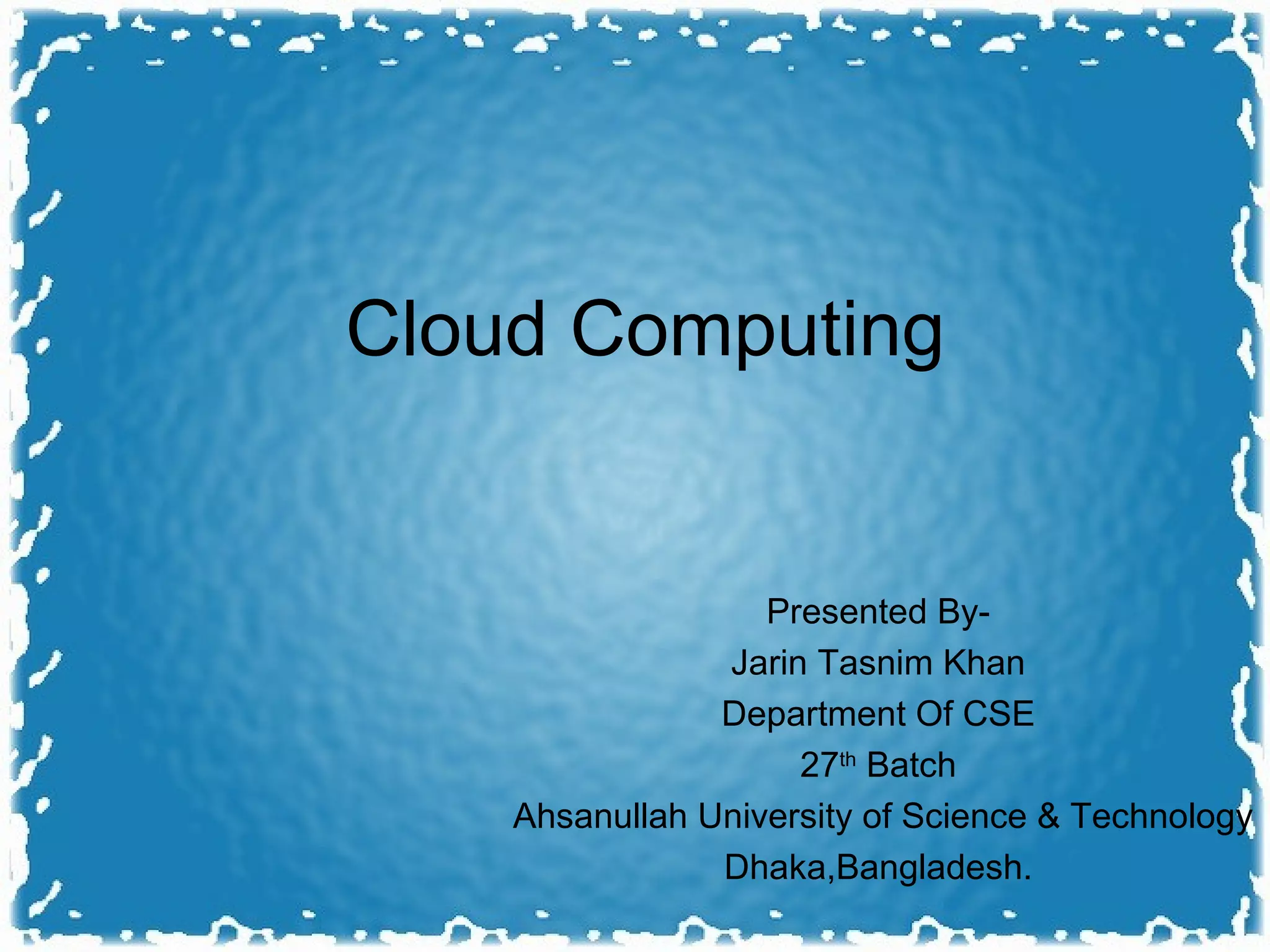 Cloud Computing Basics | PPT