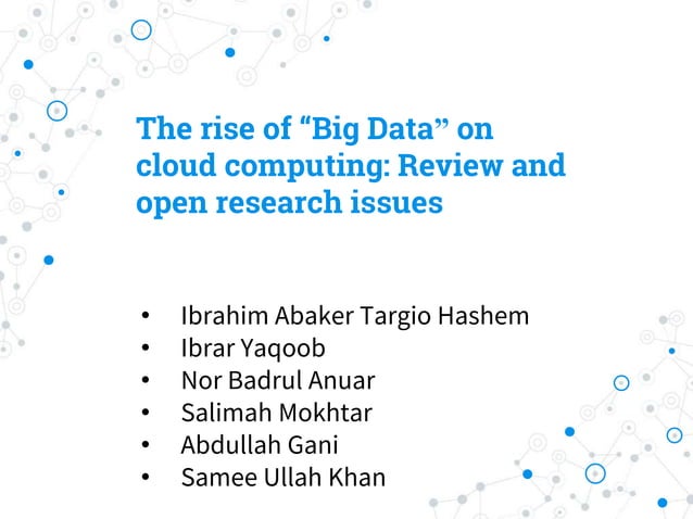 The rise of “Big Data” on cloud computing | PPTX