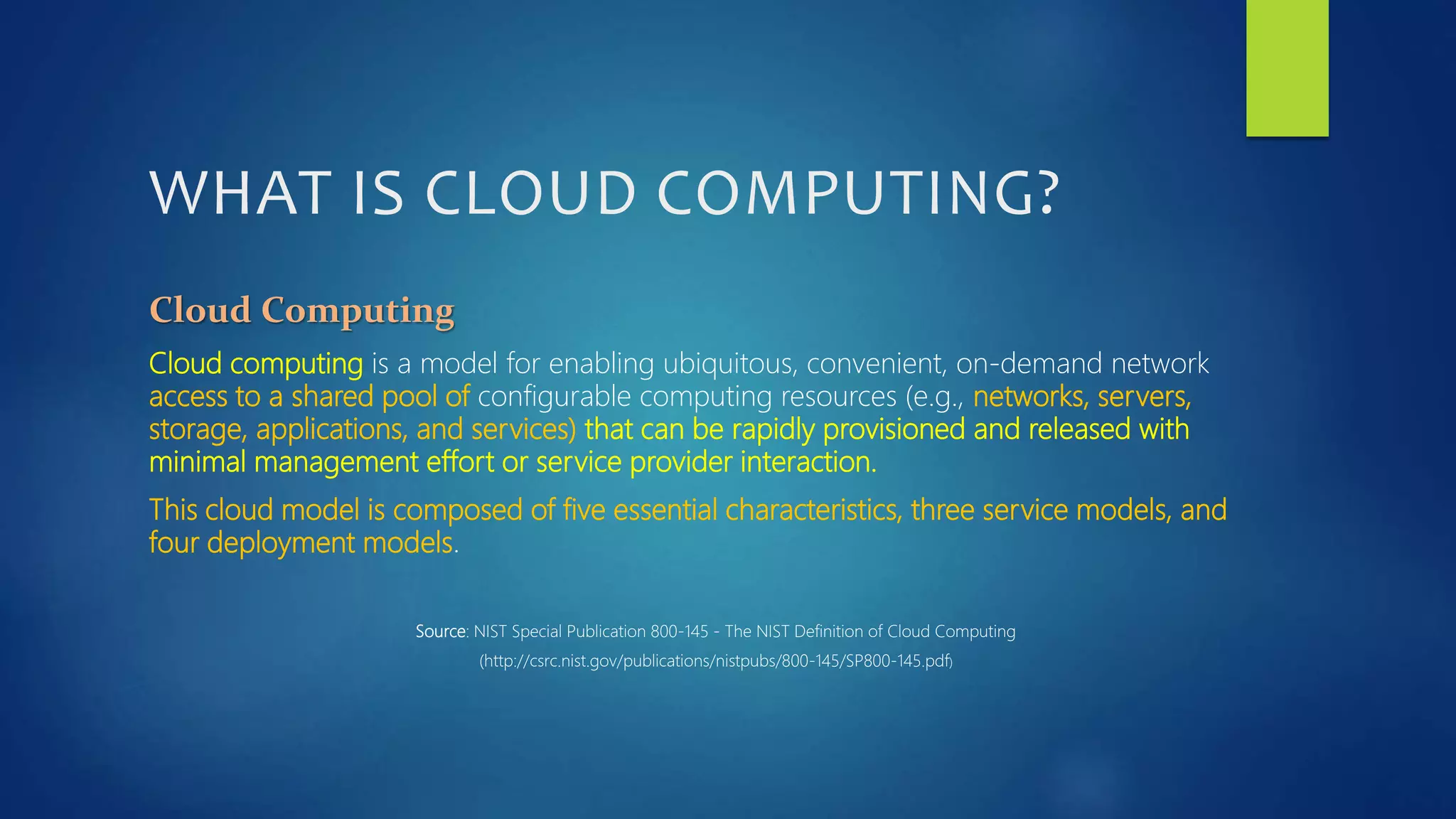 Cloud computing presentation | PPTX
