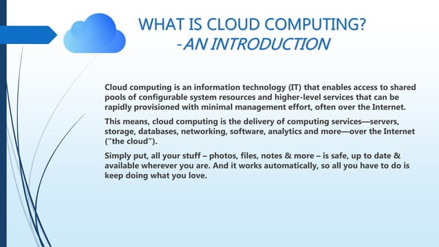 Cloud Computing Project | PPTX | Cloud Computing | Internet