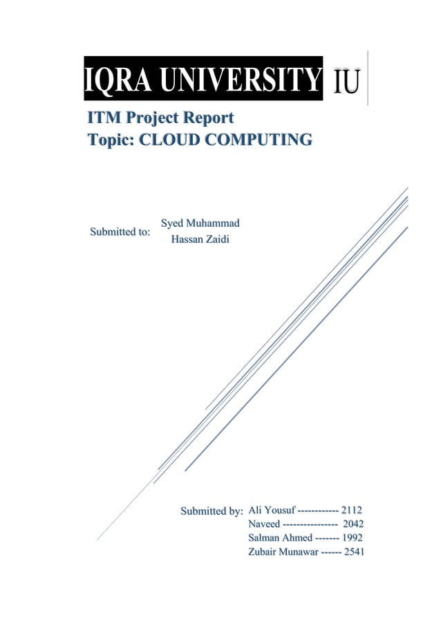 Cloud computing project report | PDF | Cloud Computing | Internet