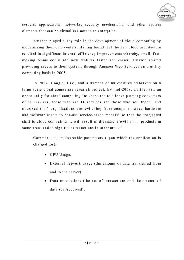 Cloud computing project report | PDF | Cloud Computing | Internet