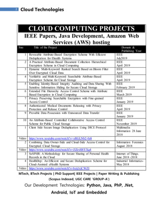 Cloud computing projects | DOCX | Cloud Computing | Internet