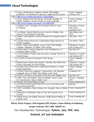 Cloud computing projects | DOCX