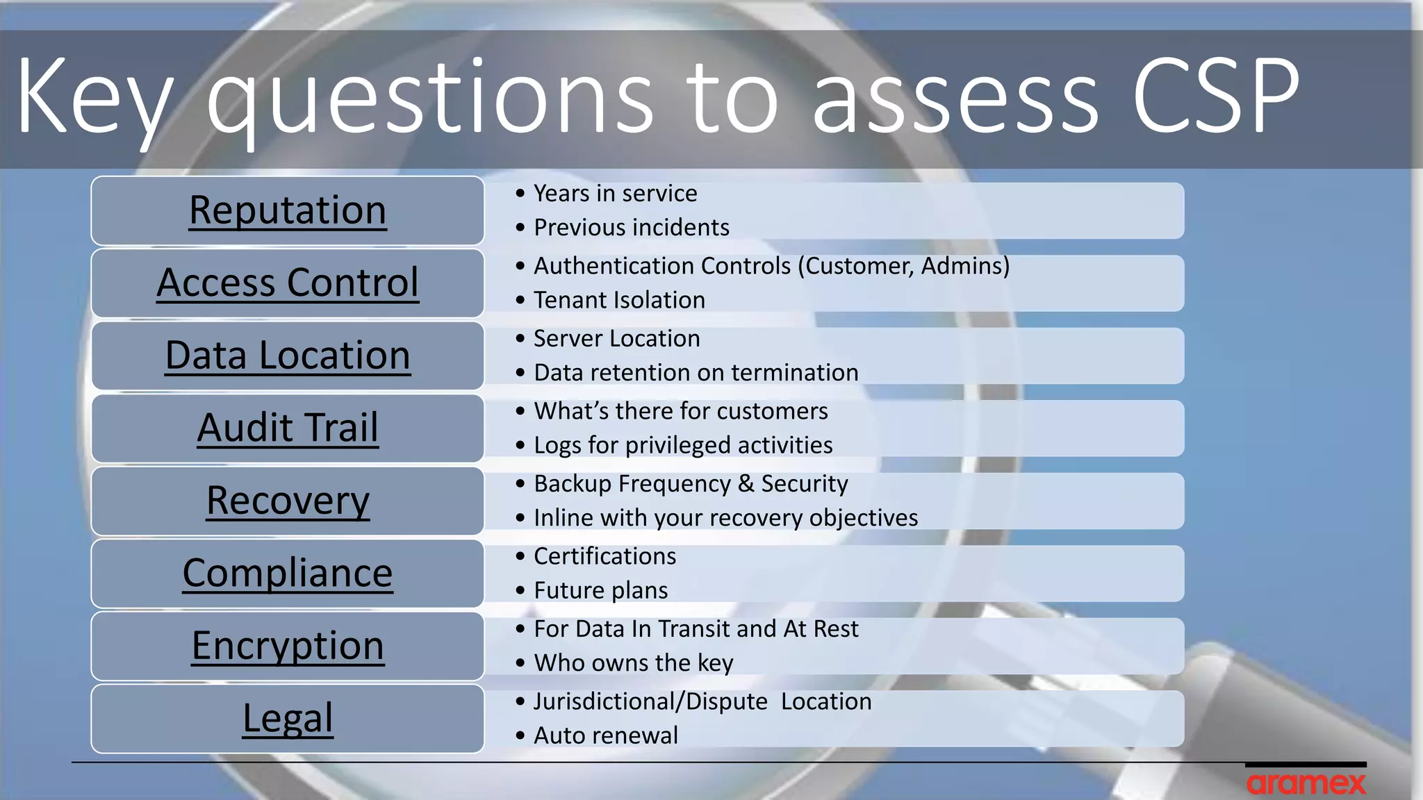 Cloud computing provider assessment | PDF