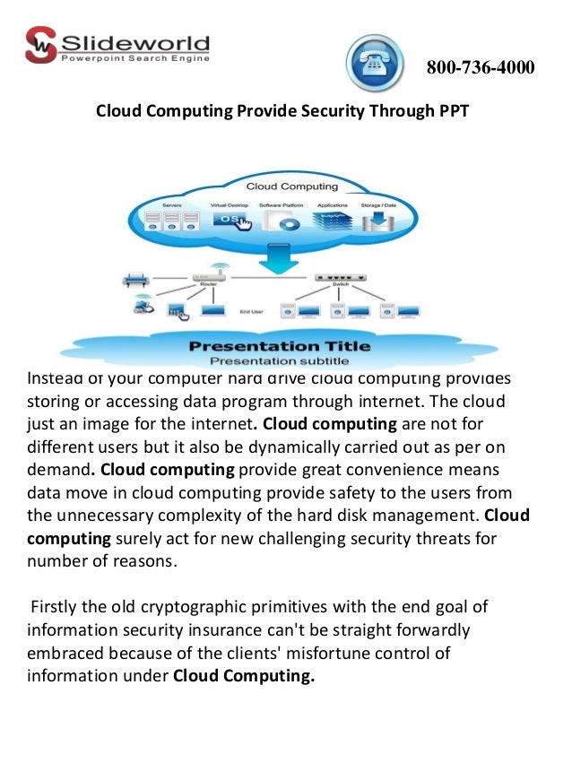 Cloud Computing Provide Security Through Ppt 