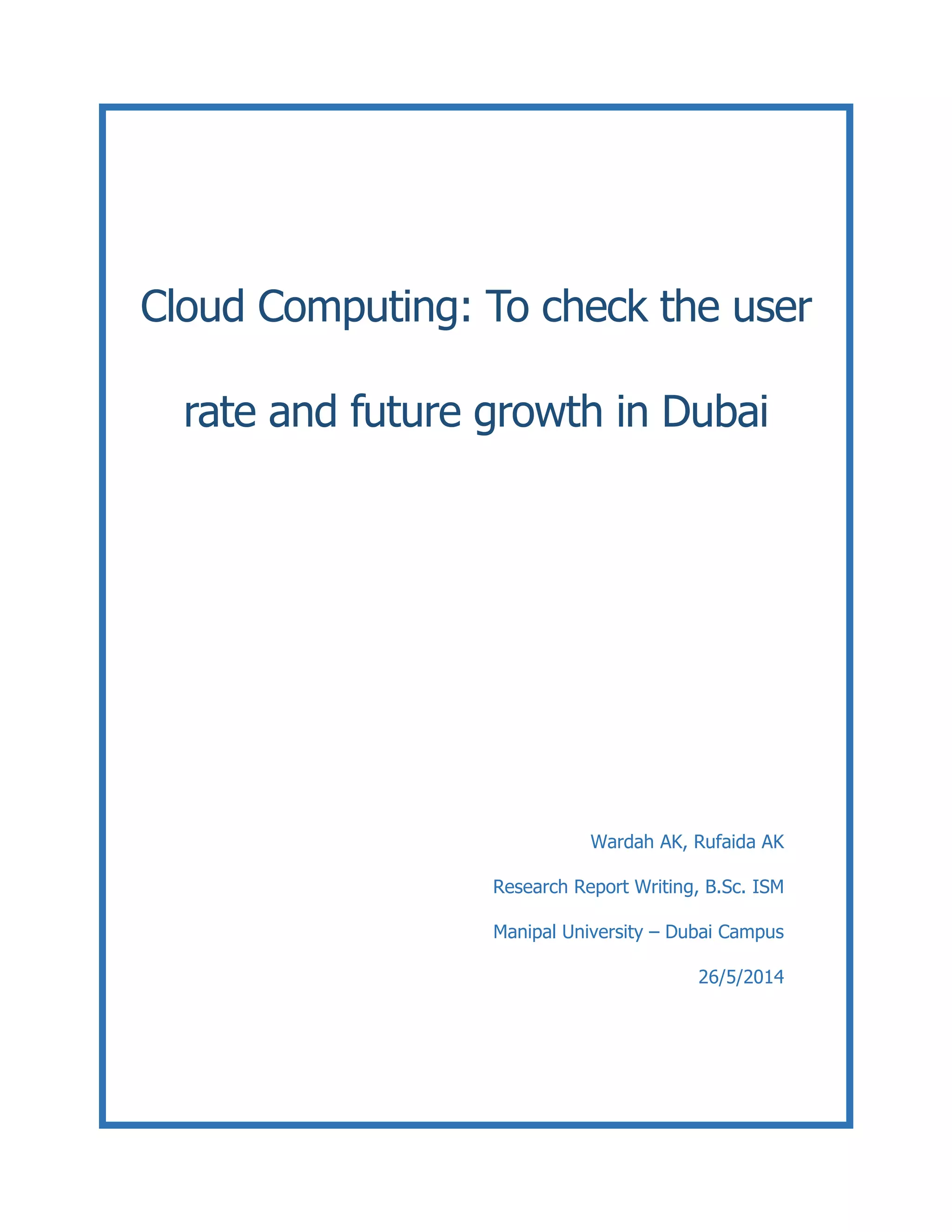 Cloud computing research | PDF