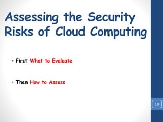 Cloud computing risk assesment | PPTX