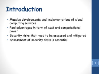 Cloud computing risk assesment | PPT