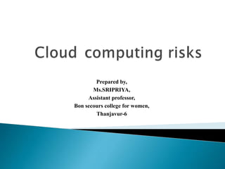 Cloud computing risks | PPTX