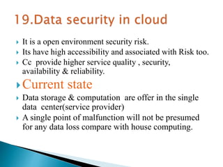Cloud computing risks | PPTX