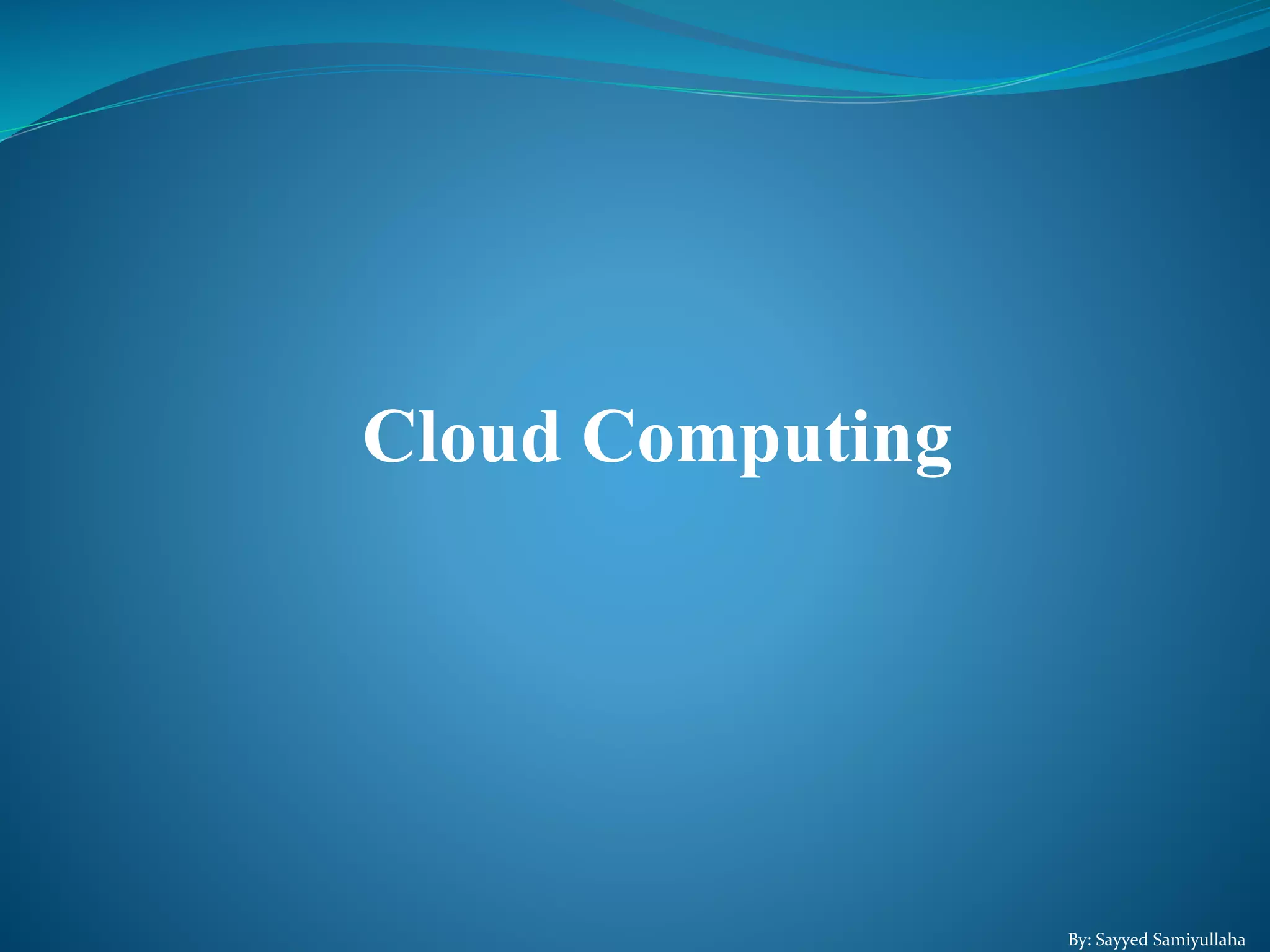 Cloud computing an Introduction | PPT