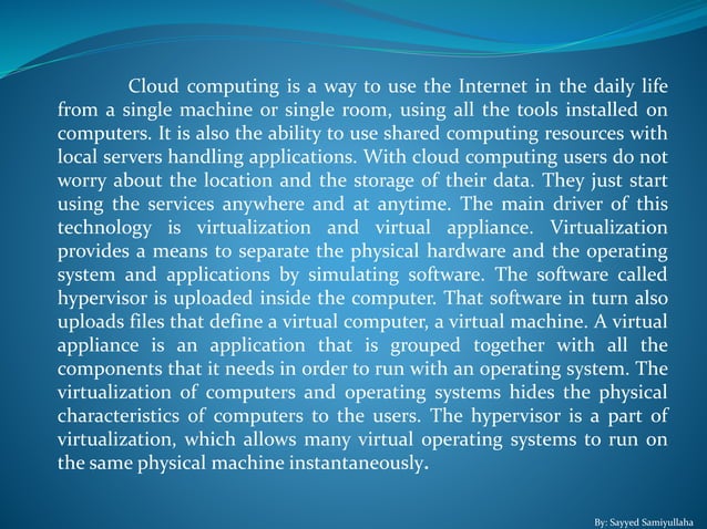 Cloud computing an Introduction | PPT