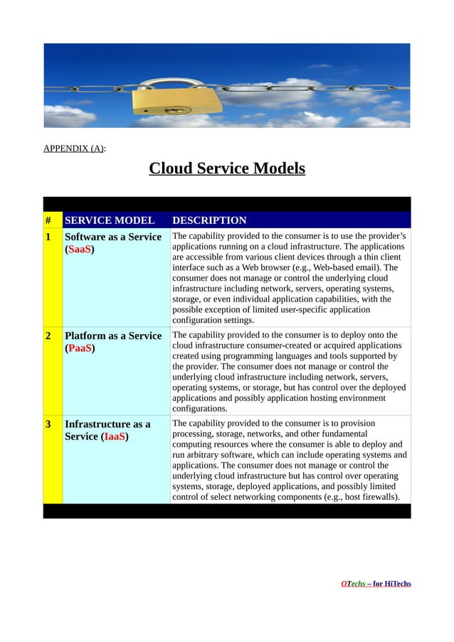 OTechs Cloud computing security | PDF