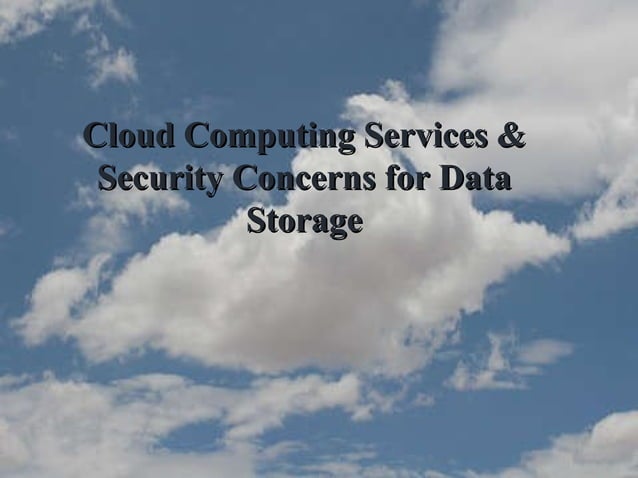 Cloud Computing & Security Concerns | PPT