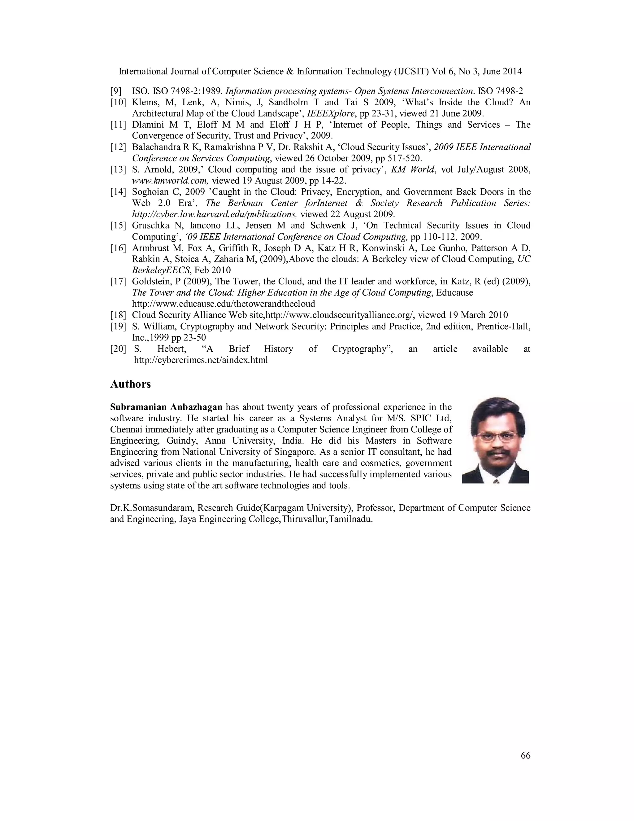 Cloud Computing Security Through Symmetric Cipher Model Pdf