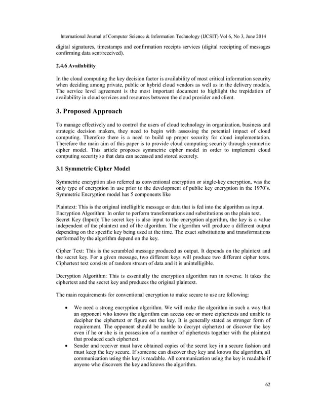 Cloud Computing Security Through Symmetric Cipher Model Pdf