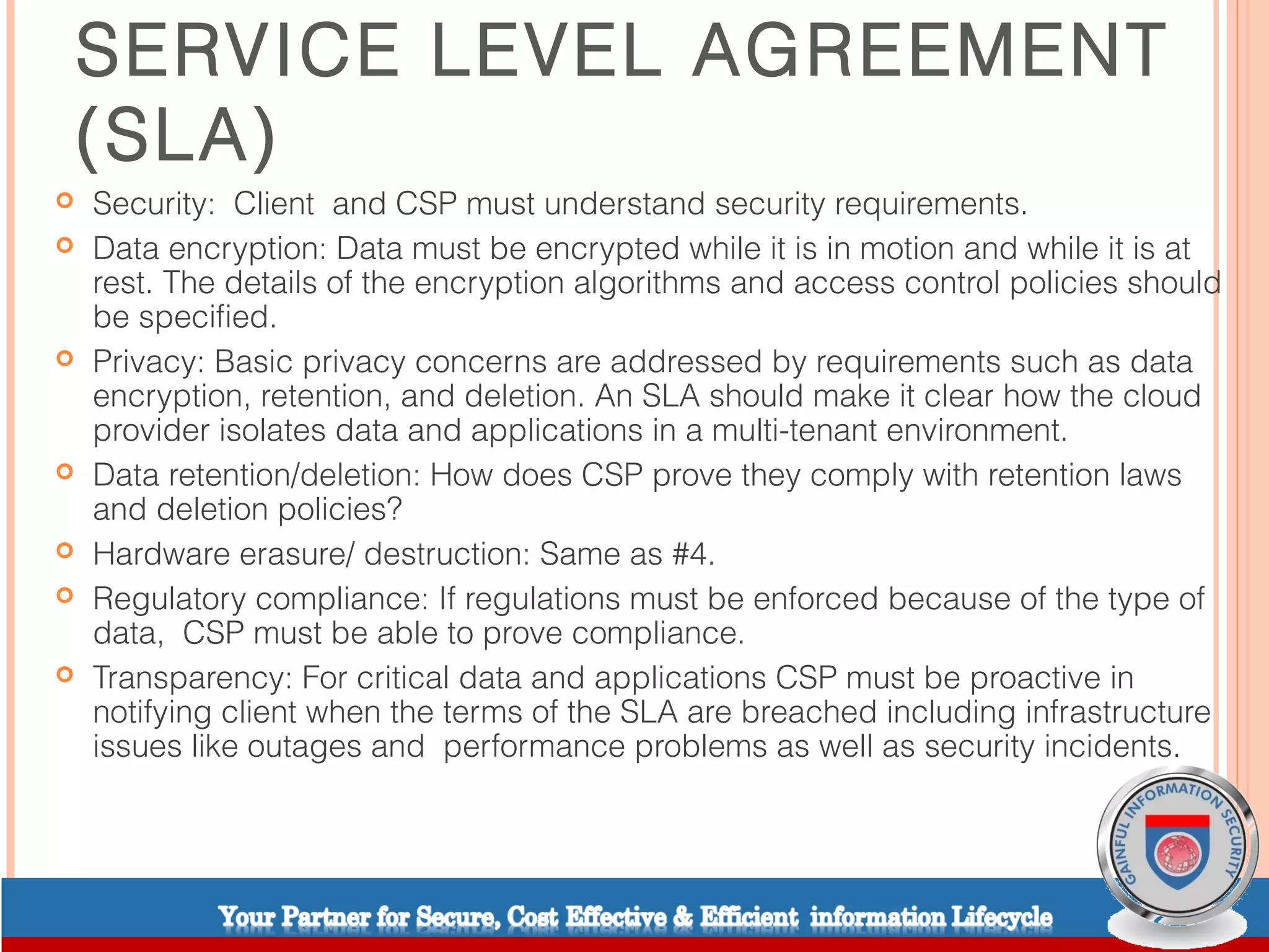 Cloud computing & service level agreements | PPT