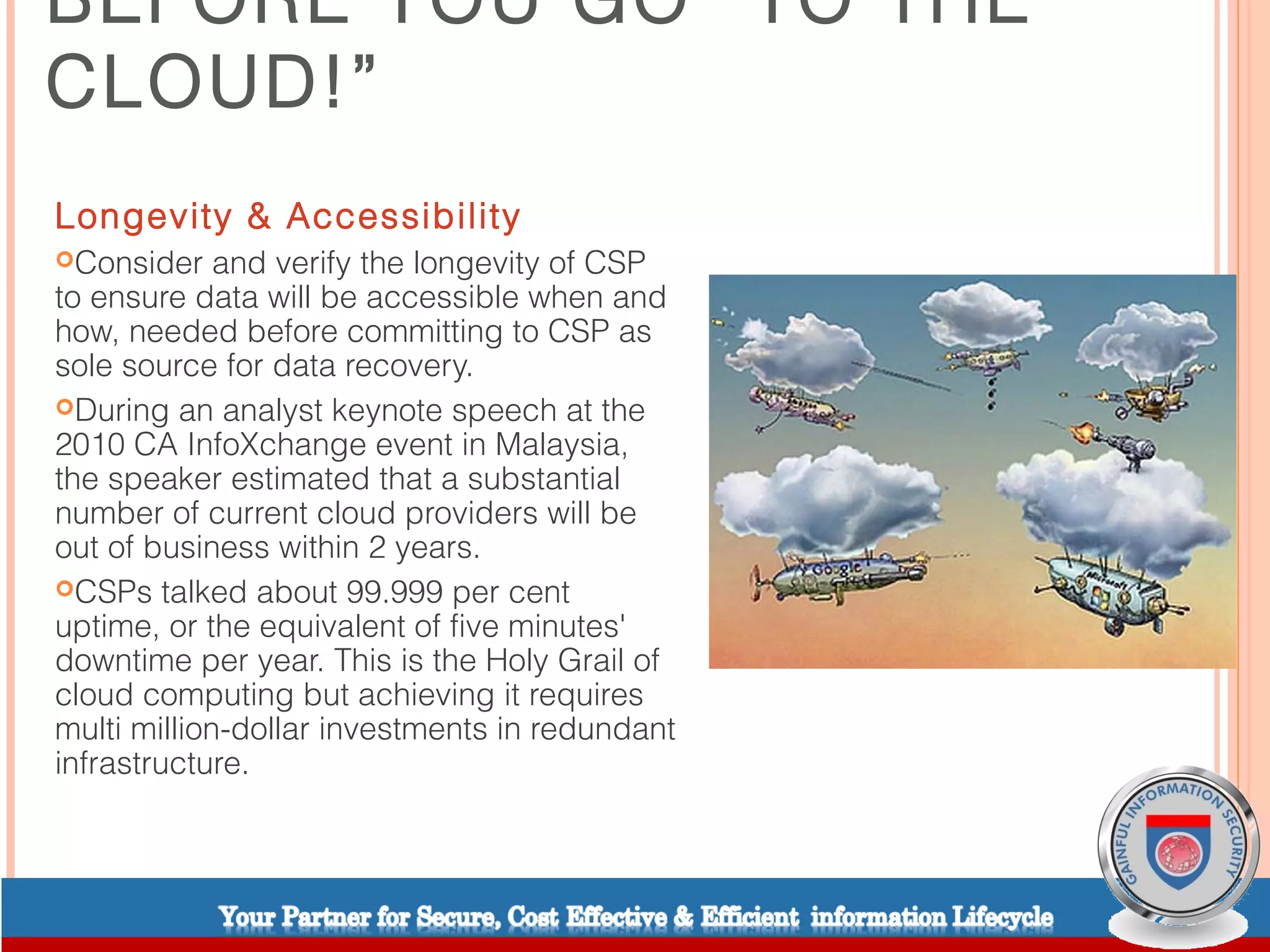 Cloud computing & service level agreements | PPT