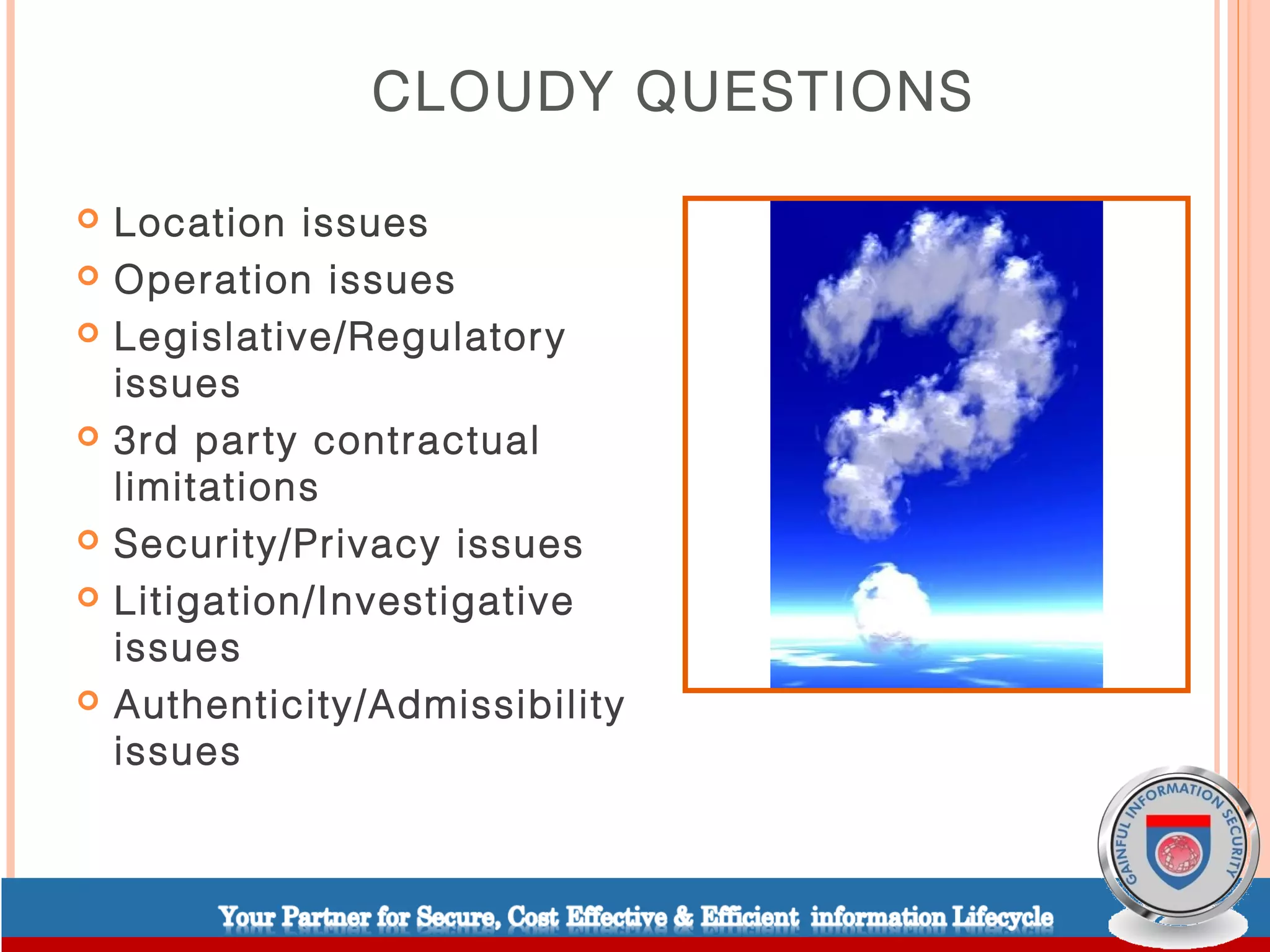 Cloud computing & service level agreements | PPT