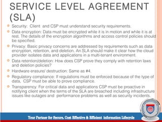 Cloud computing & service level agreements | PPT