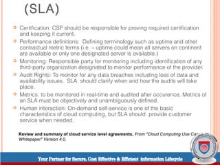 Cloud computing & service level agreements | PPT