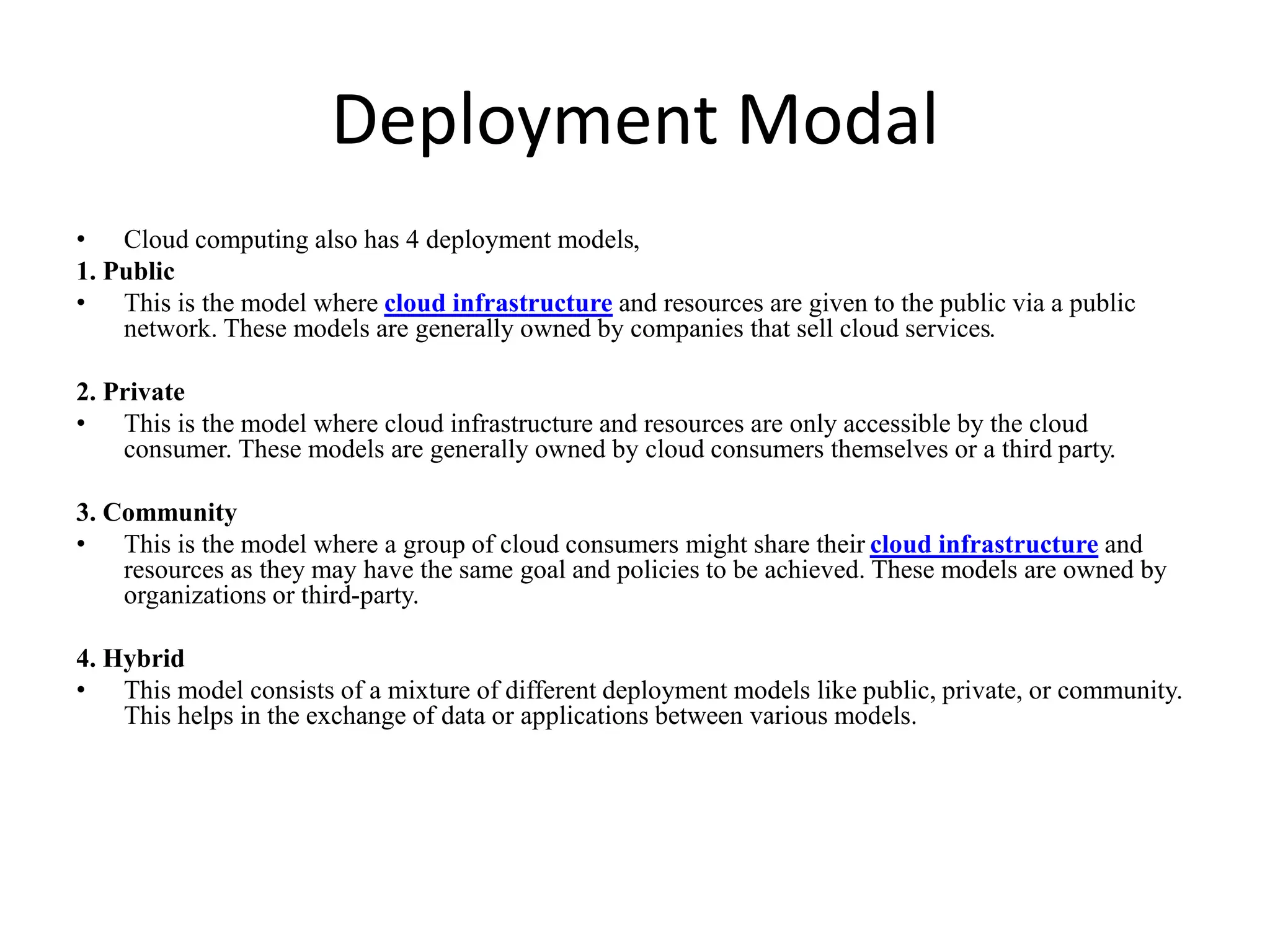 CLOUD COMPUTING SERVICES - Cloud Reference Modal | PPTX