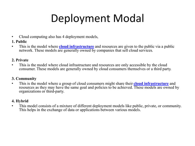 CLOUD COMPUTING SERVICES - Cloud Reference Modal | PPTX | Cloud ...
