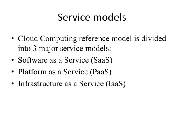 CLOUD COMPUTING SERVICES - Cloud Reference Modal | PPTX | Cloud ...