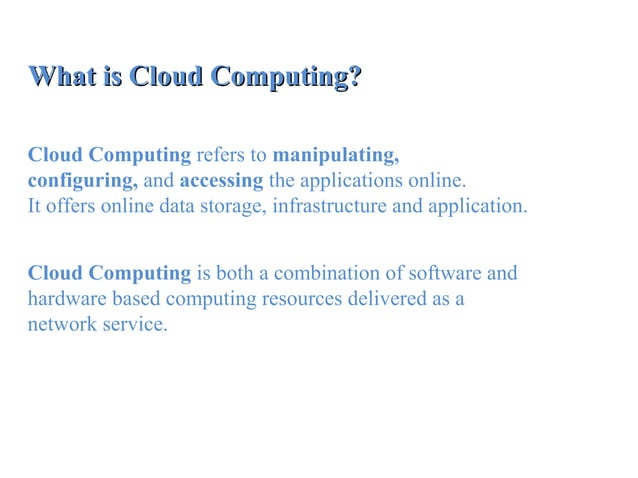 Cloud computing simple ppt | PPT