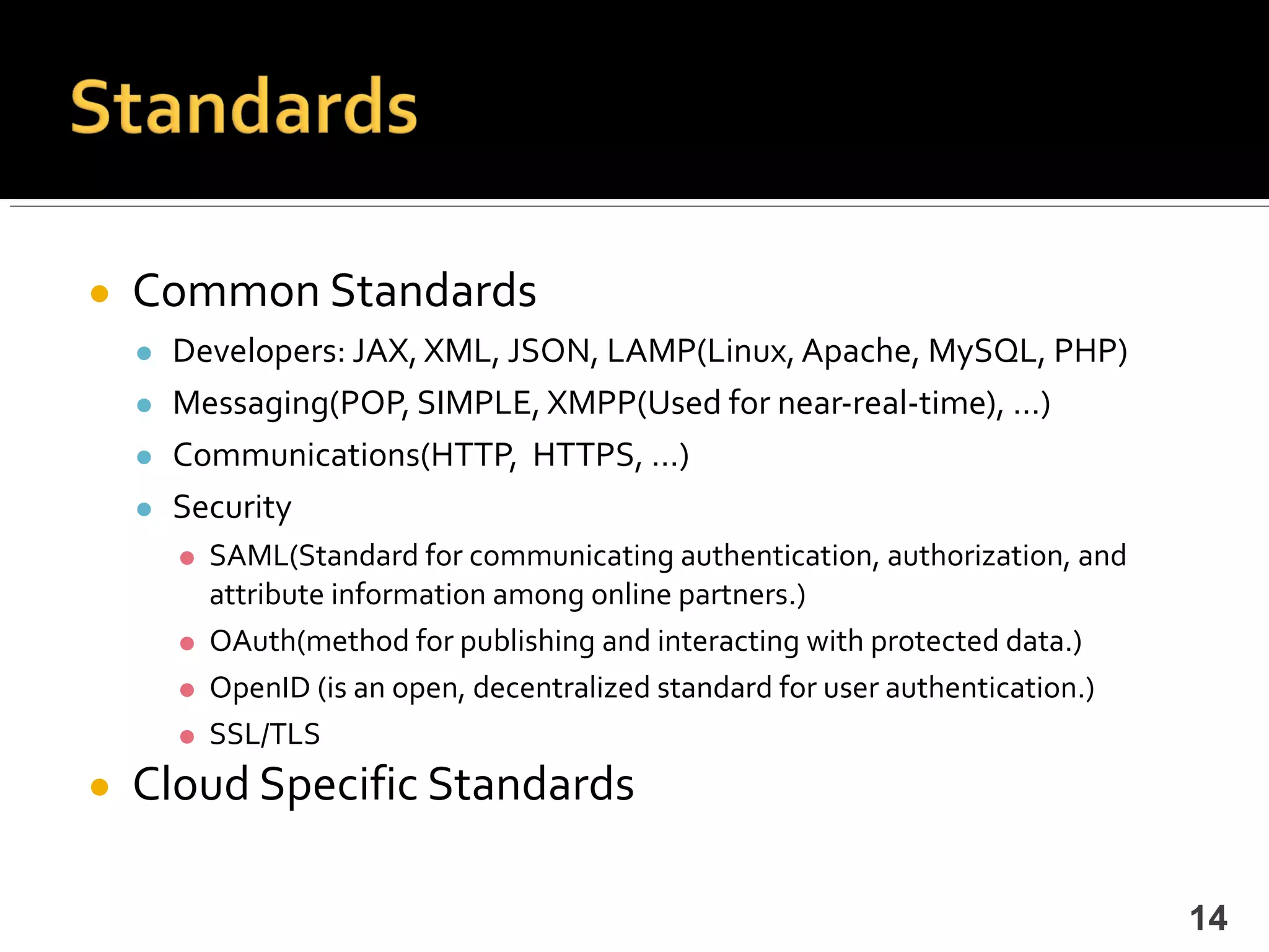 Cloud computing standards and protocols r.nabati | PPT
