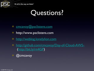 Day of Cloud: Amazon EC2 | PPT | Databases | Computer Software and Applications