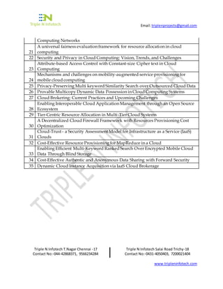 Cloud computing titles list dream web techno solutions | DOCX