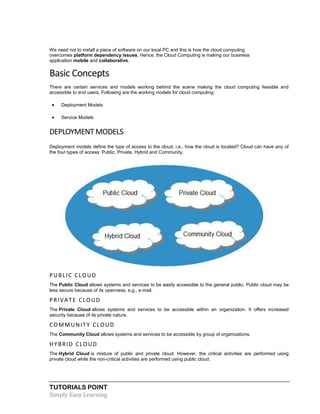 Cloud computing tutorial | PDF
