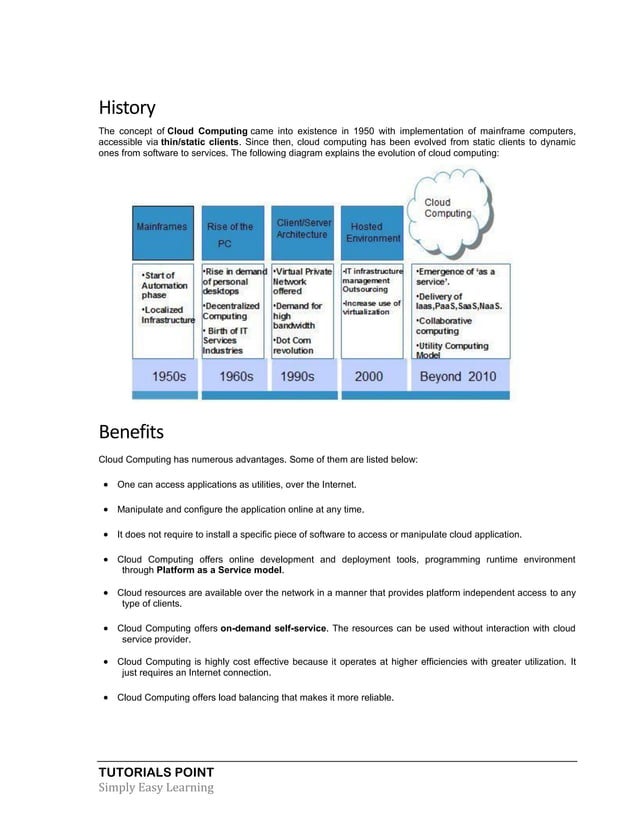 Cloud computing tutorial | PDF