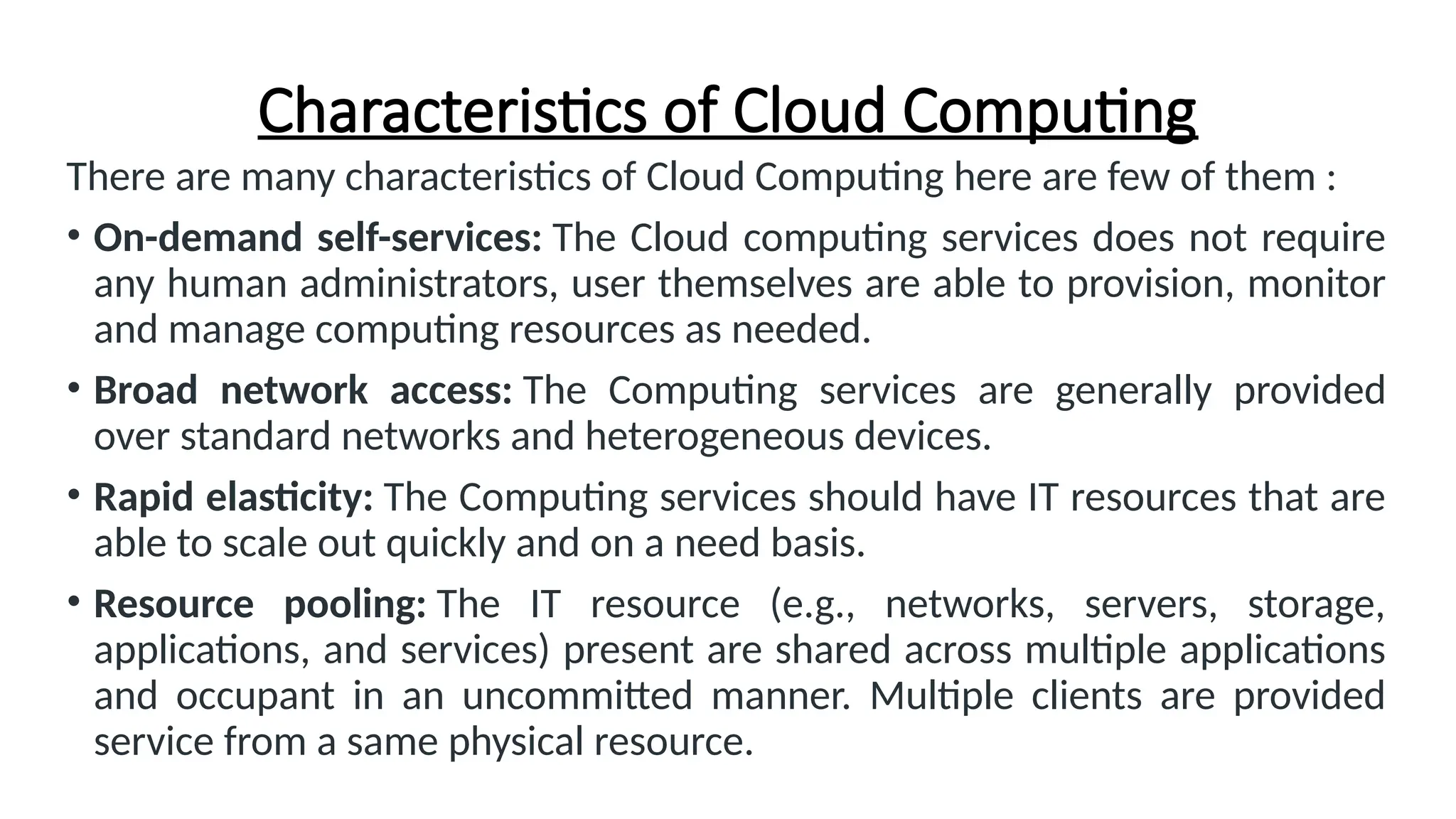 Cloud Computing and its features unit - 1 | PPT