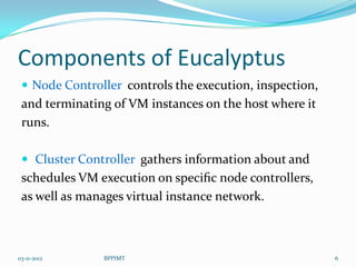 Cloud computing using Eucalyptus | PPTX