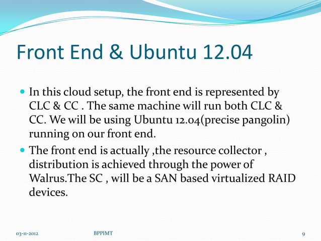 Cloud computing using Eucalyptus | PPTX | Cloud Computing | Internet