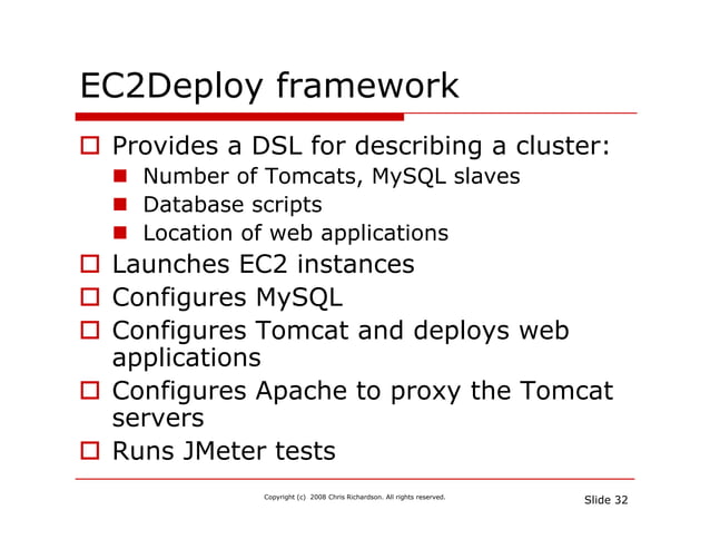 Developing and Deploying Java applications on the Amazon Elastic Compute Cloud (CloudCon East 08 ...