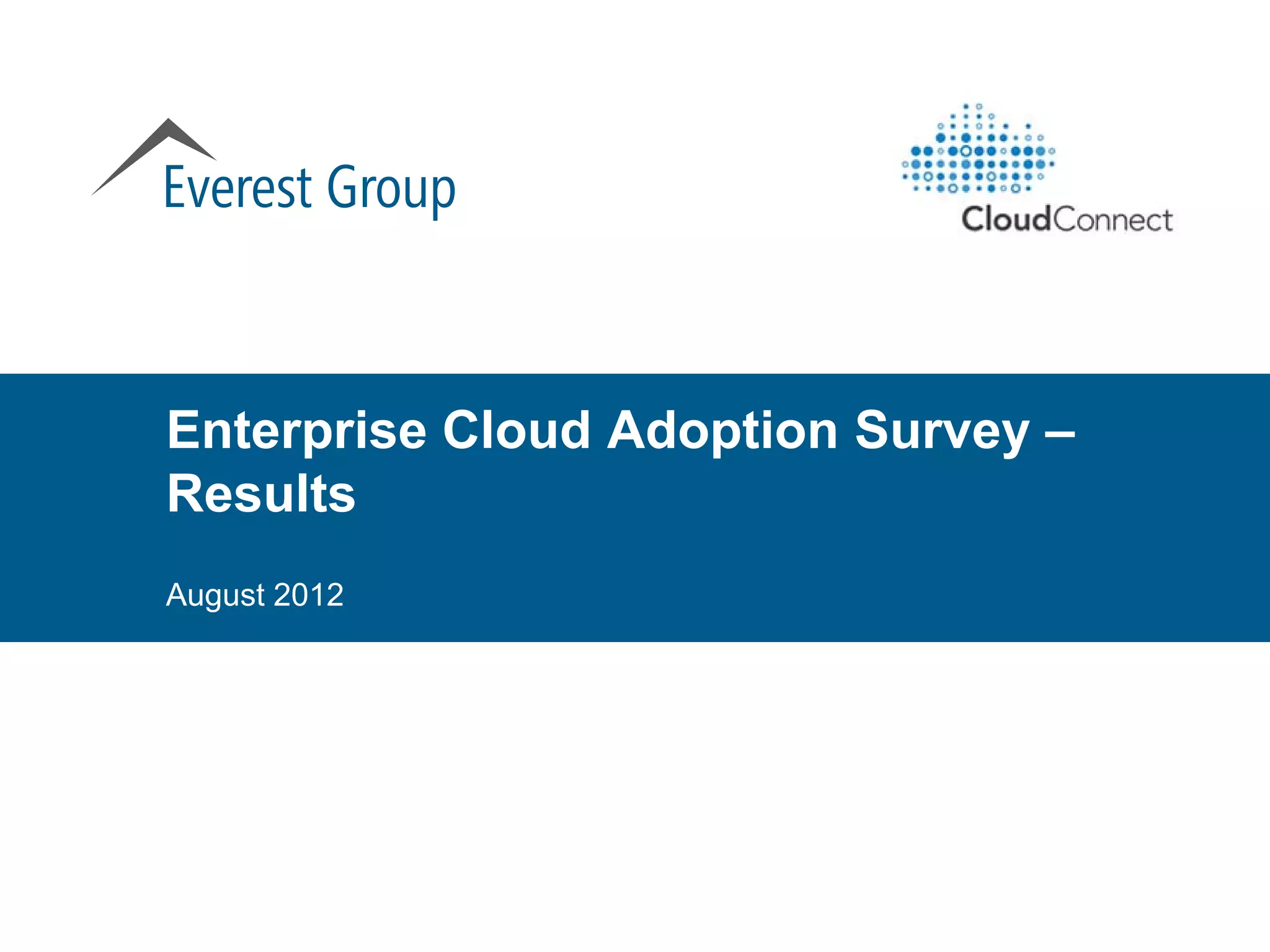 Enterprise Cloud Adoption Survey Results | PDF