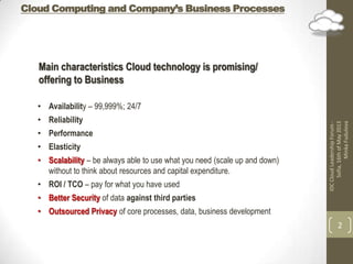 Cloud cpmputing and busness processes | PPSX